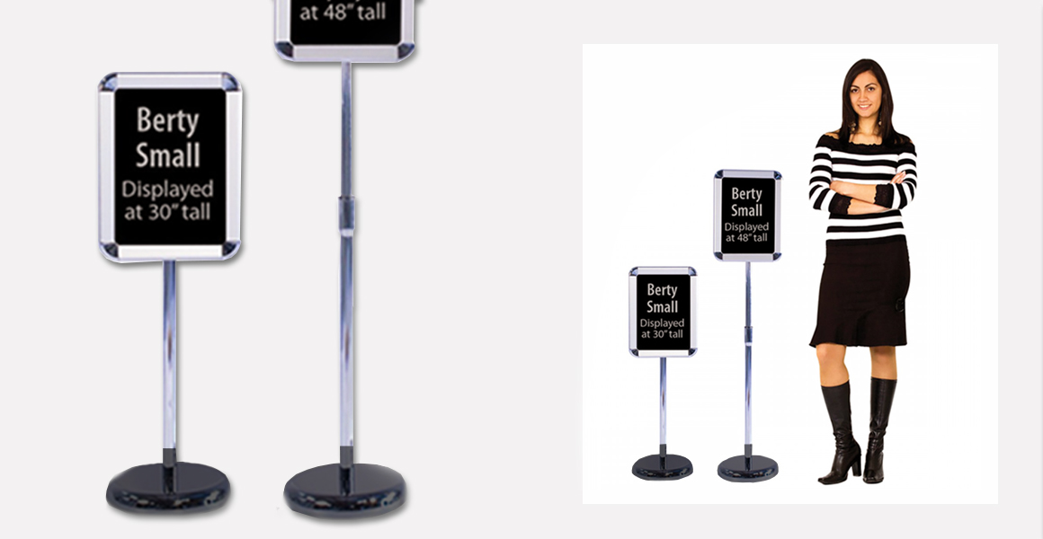 Menu Board - Snap Frame 32mm -1xA4 (Adjustable Pole) - Wage Print Shop
